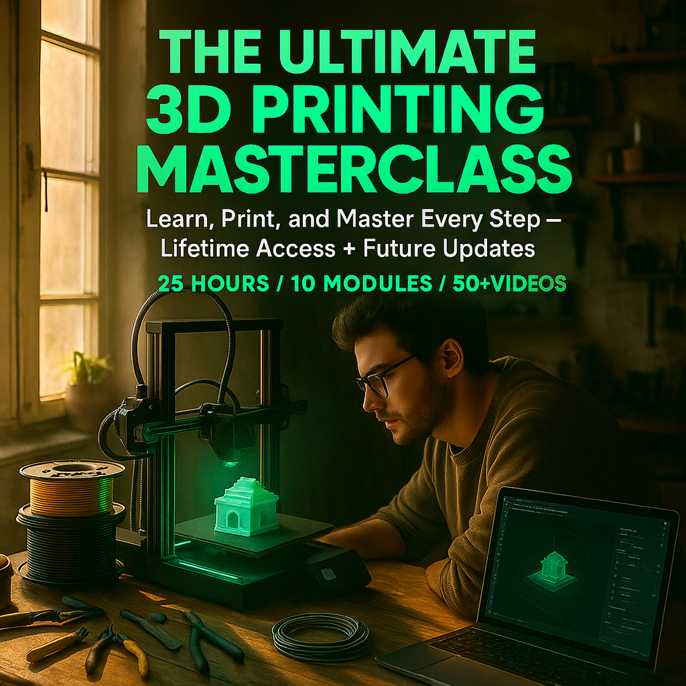 Ultimate 3D Printing Masterclass Course | Learn STL Files, 3D Printer ...