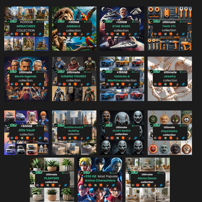 All-in-One STL Bundle – Bitscrafts