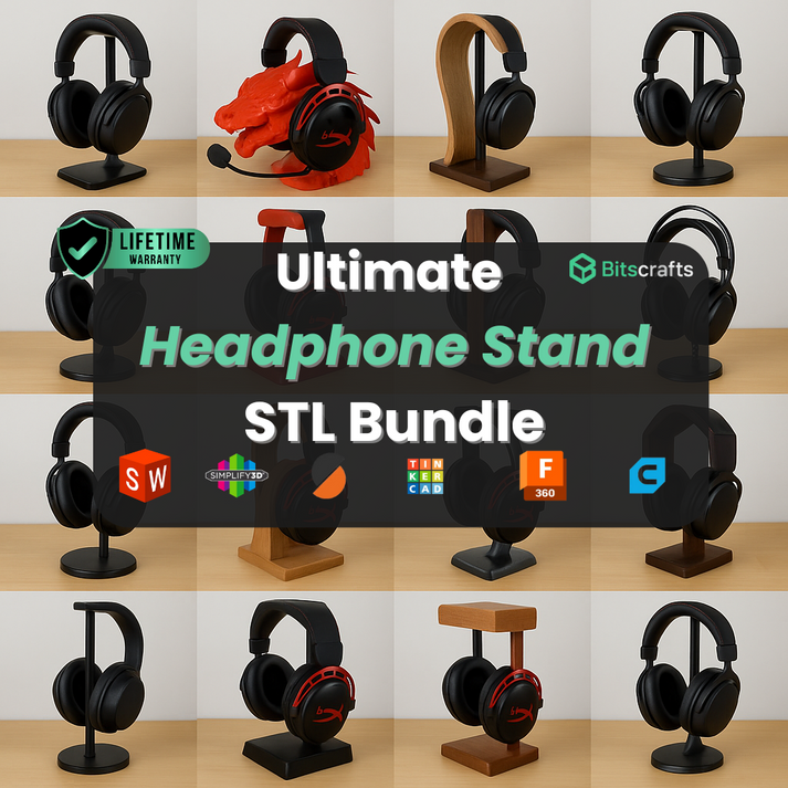 Headphone Stand STL files for 3D Printing – Bitscrafts