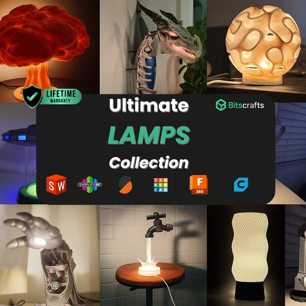 Ultimate 3D Lamp STL Bundle. – Bitscrafts