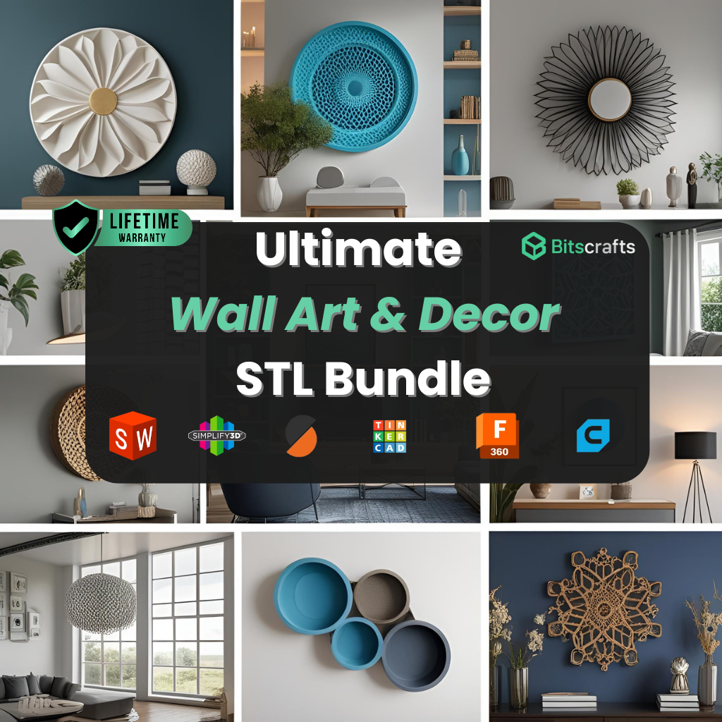 Wall Art STL files for 3D Printing – Bitscrafts